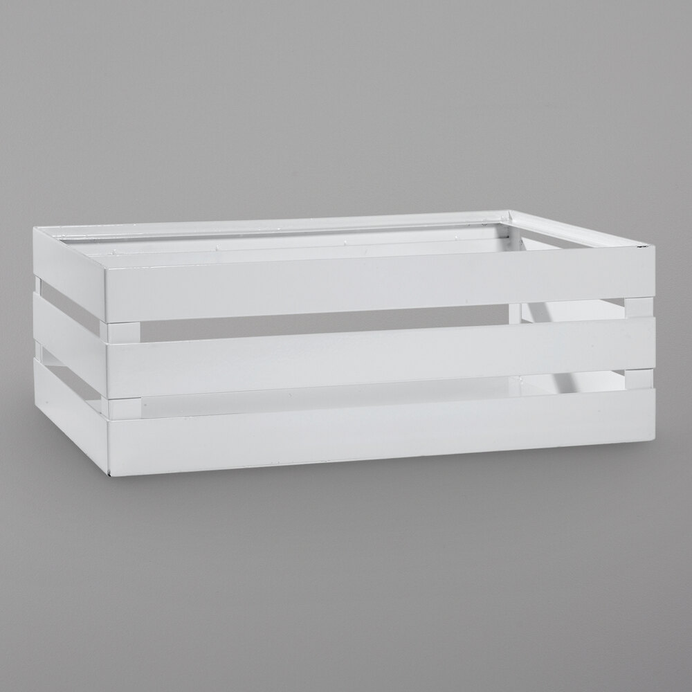 GET Enterprises FB-FULL-W Curator 21 3/4" x 13 1/2" x 7 1/2" White Full ...