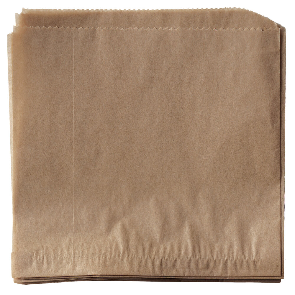 Get Enterprises 4-T4000 7" x 7" Brown Double-Open Bag - 2,000/Case