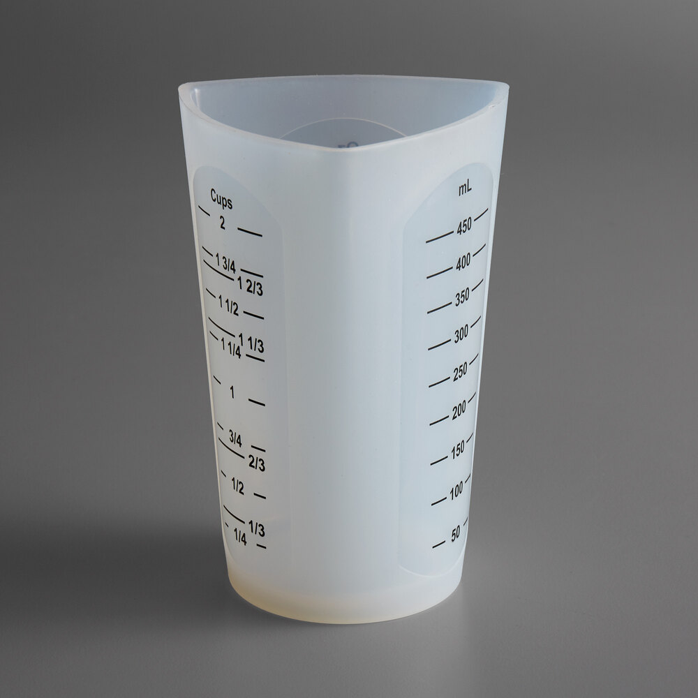 TableCraft HSMC32 1 Pint (2 Cups) Flexible Silicone 3-Sided Measuring Cup