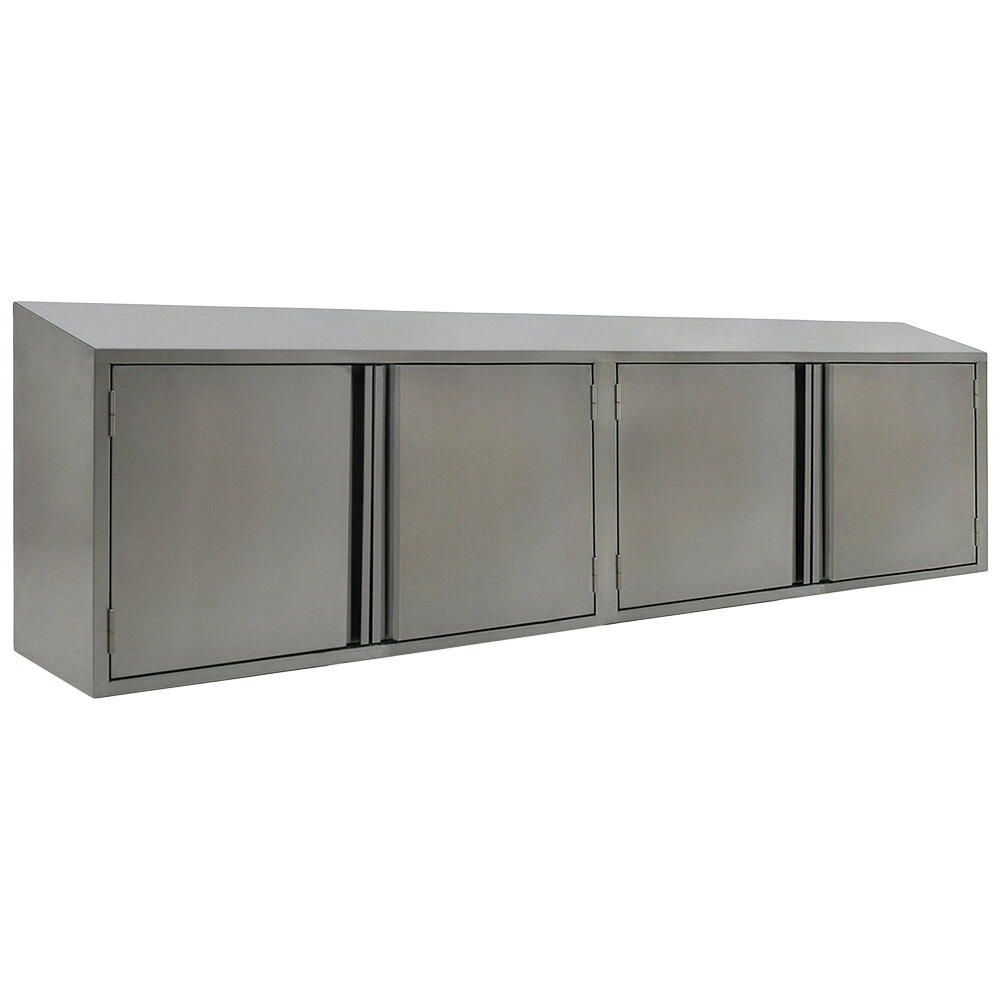 Eagle Group WCH-96 96" Stainless Steel Wall Cabinet with Hinged Doors