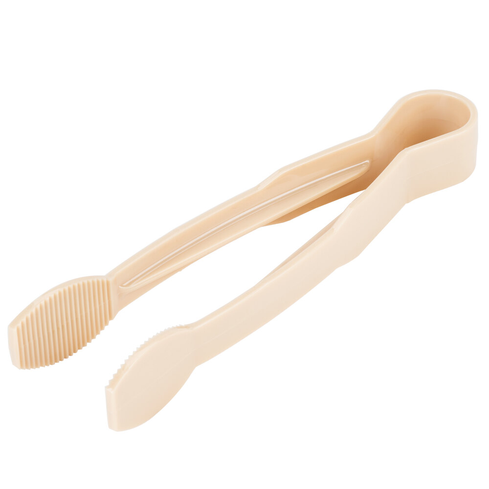 Cambro TG9133 Lugano 9" Beige Flat Grip Plastic Tongs