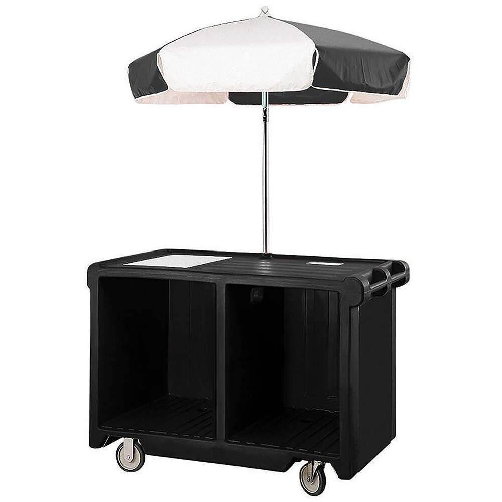 Cambro CVC55110 Camcruiser Black Customizable Vending Cart with ...