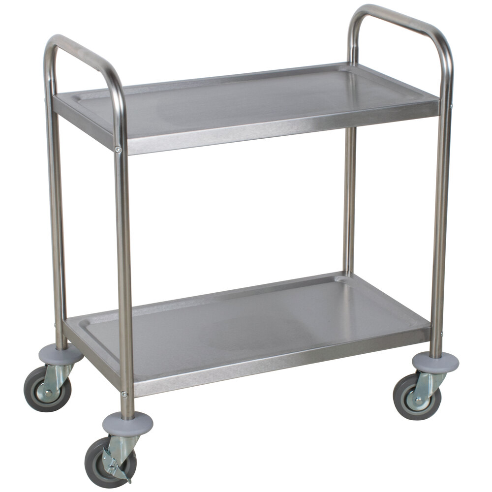 Choice 28" x 16" x 32" Knocked Down 24 Gauge Stainless Steel 2 Shelf ...