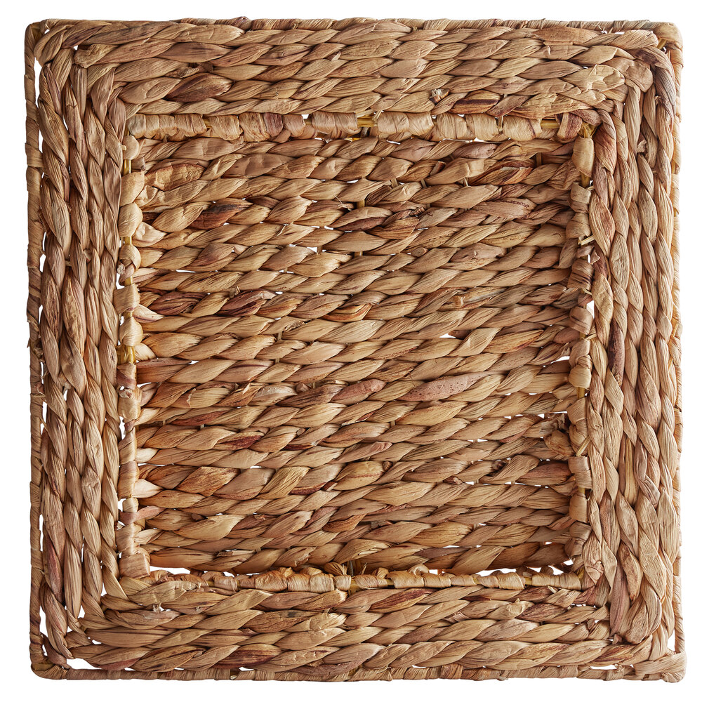 Charge It by Jay 13 3/4" Square Rattan Charger Plate - 12/Pack