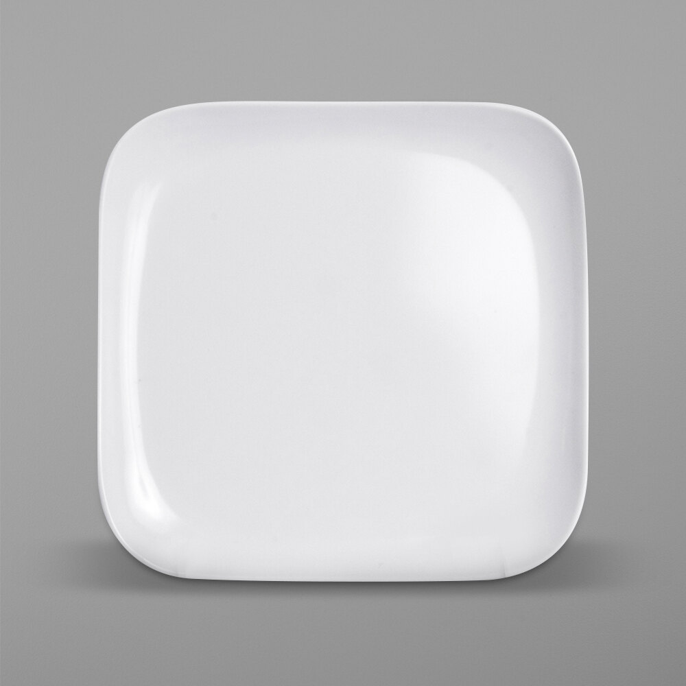 Elite Global Solutions B6SQ-W Simplicity 6" White Square Melamine Plate ...