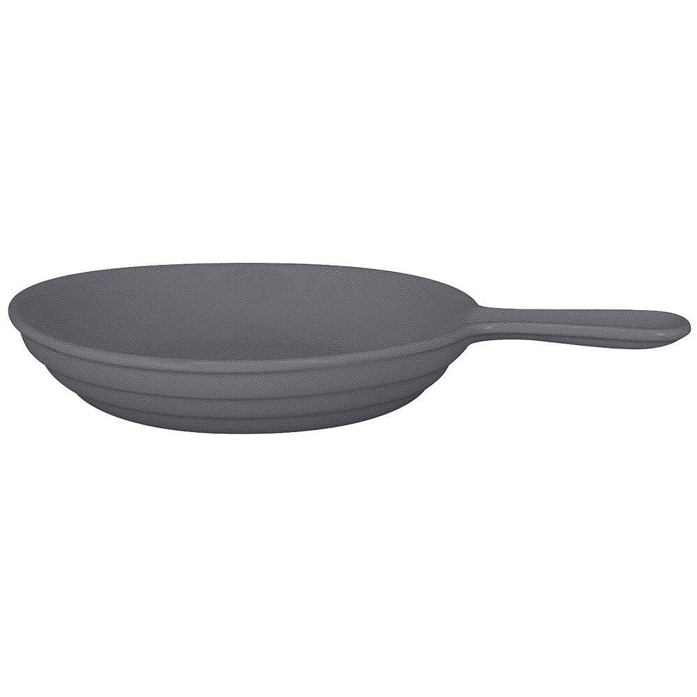 RAK Porcelain Chef's Fusion 11 oz. Stone Gray Porcelain Frying Pan - 6/Case