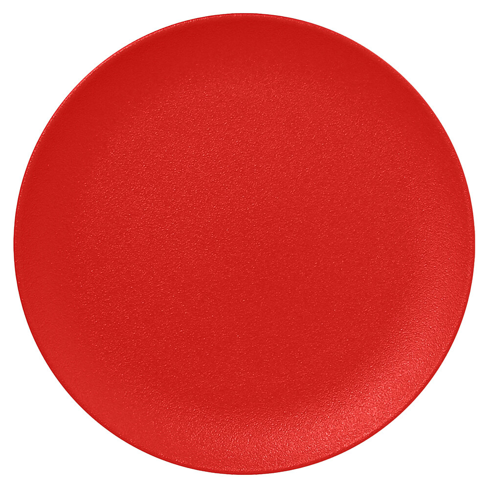 RAK Porcelain Neo Fusion 10 5/8" Ember Red Porcelain Flat Coupe Plate ...