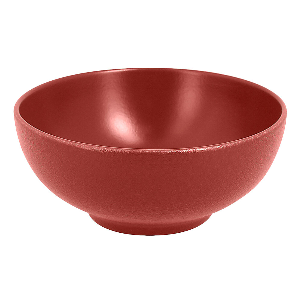 RAK Porcelain Neo Fusion 21.3 oz. Magma Dark Red Porcelain Bowl - 6/Case