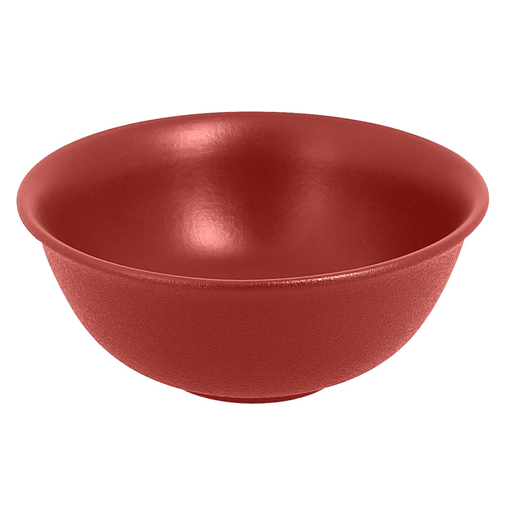 RAK Porcelain Neo Fusion 19.6 oz. Magma Dark Red Porcelain Bowl - 12/Case
