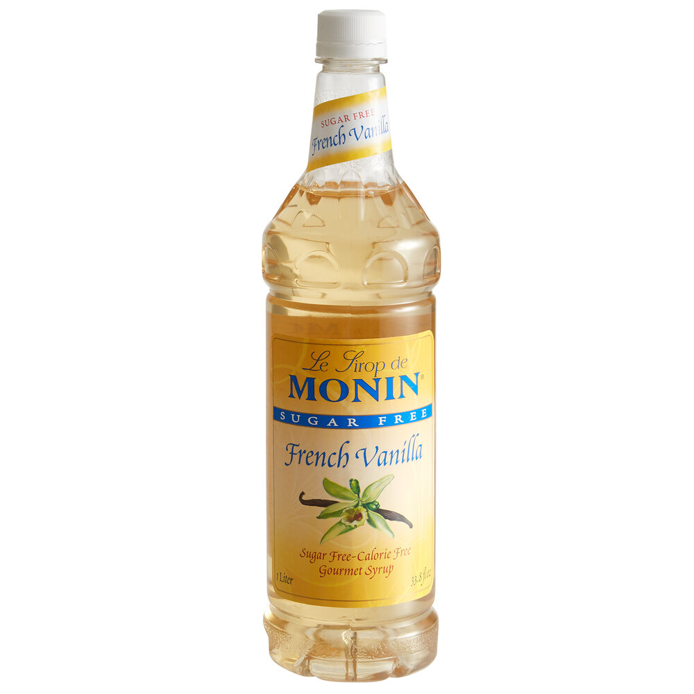 Monin Sugar-Free French Vanilla Flavoring Syrup 1 Liter