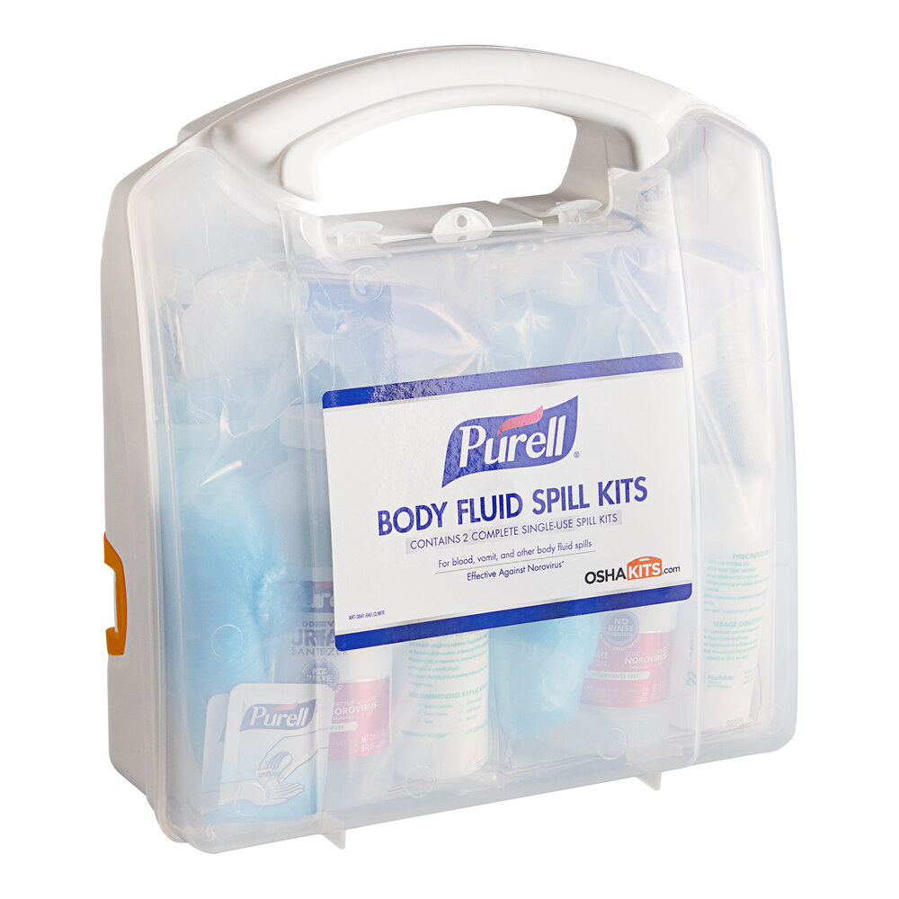 PURELL® 3841-08-CLMS Body Fluid Spill Kit with Clamshell Case - 2/Case