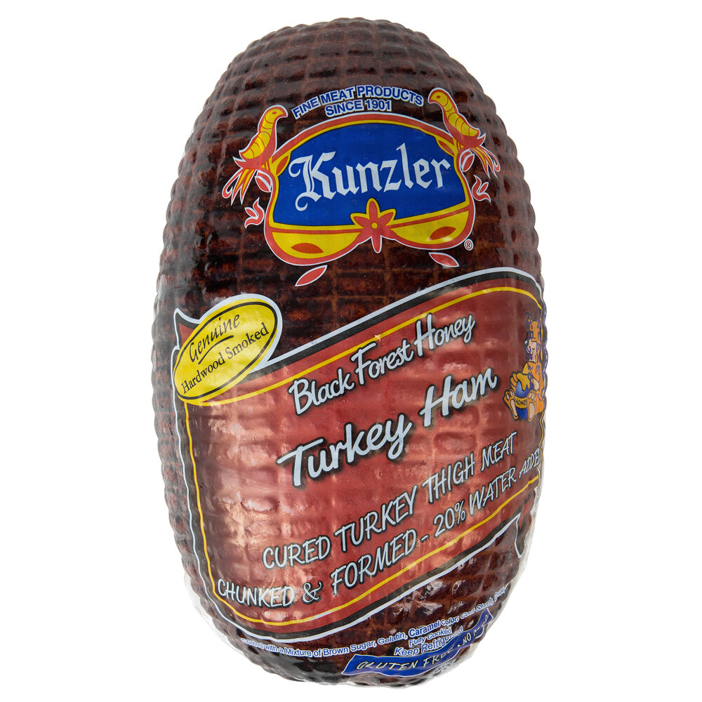 Kunzler 7.5 lb. Black Forest Honey Turkey Ham - 3/Case