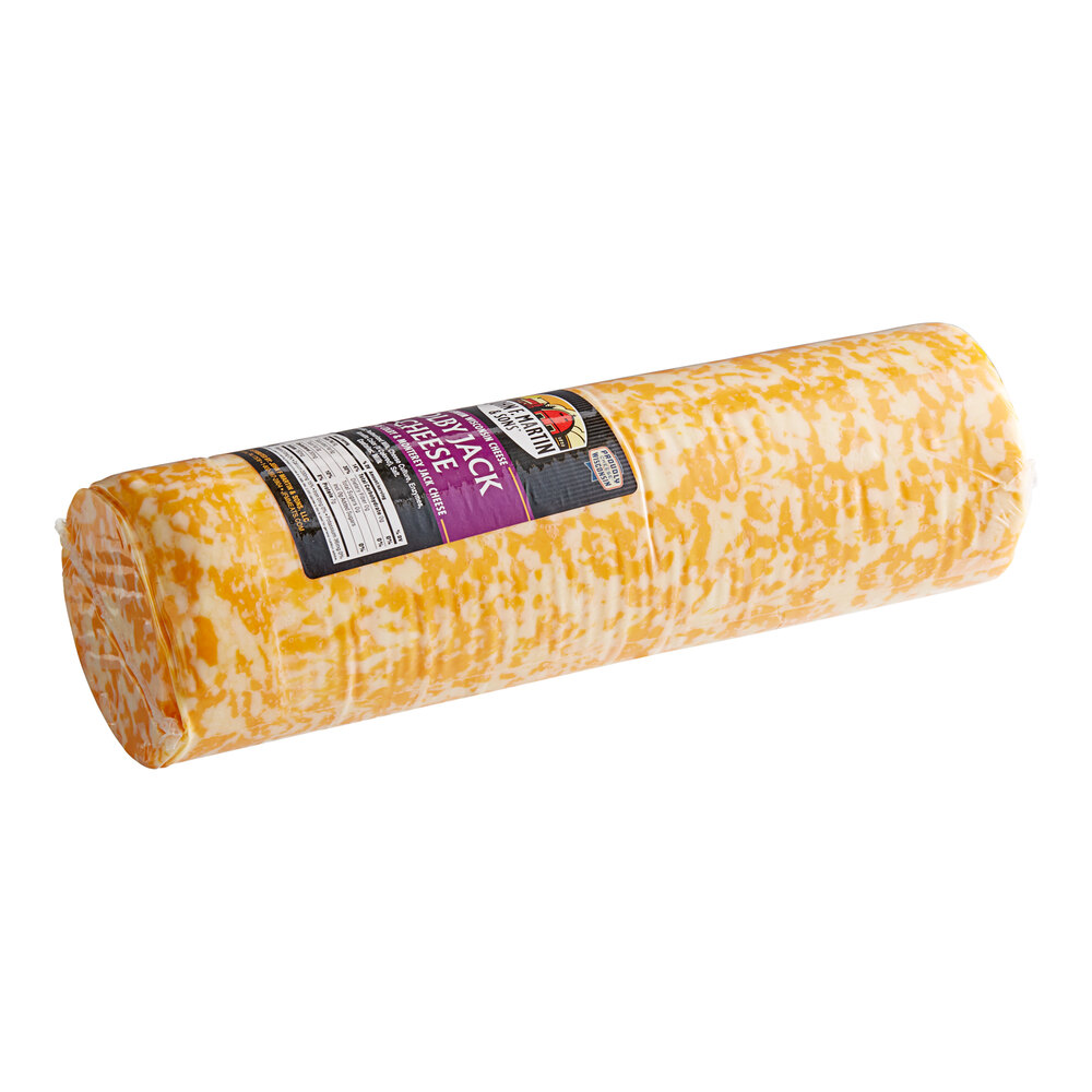 John F. Martin Colby Jack Longhorn Cheese 6 lb. Solid Log - 4/Case