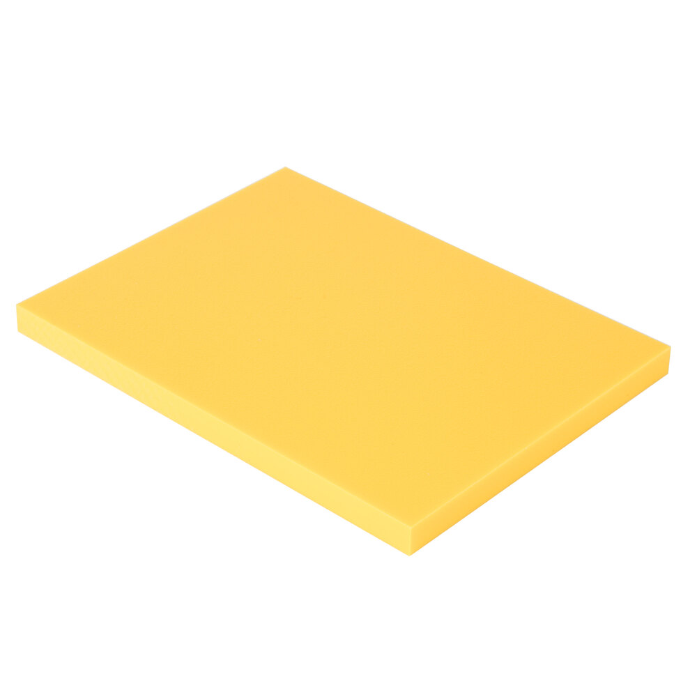 8" x 6" x 1/2" Yellow High-Density Polyethylene Cutting Board
