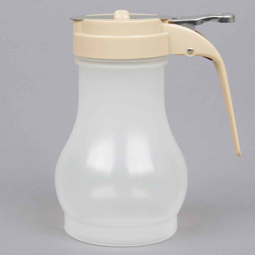 TableCraft PP410A 10 oz. Polypropylene Teardrop Syrup Dispenser with ...