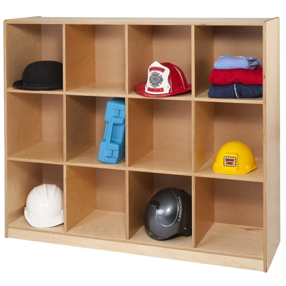 Whitney Brothers WB9982 12-Cubby Backpack Storage Cabinet - 48" x 14" x ...