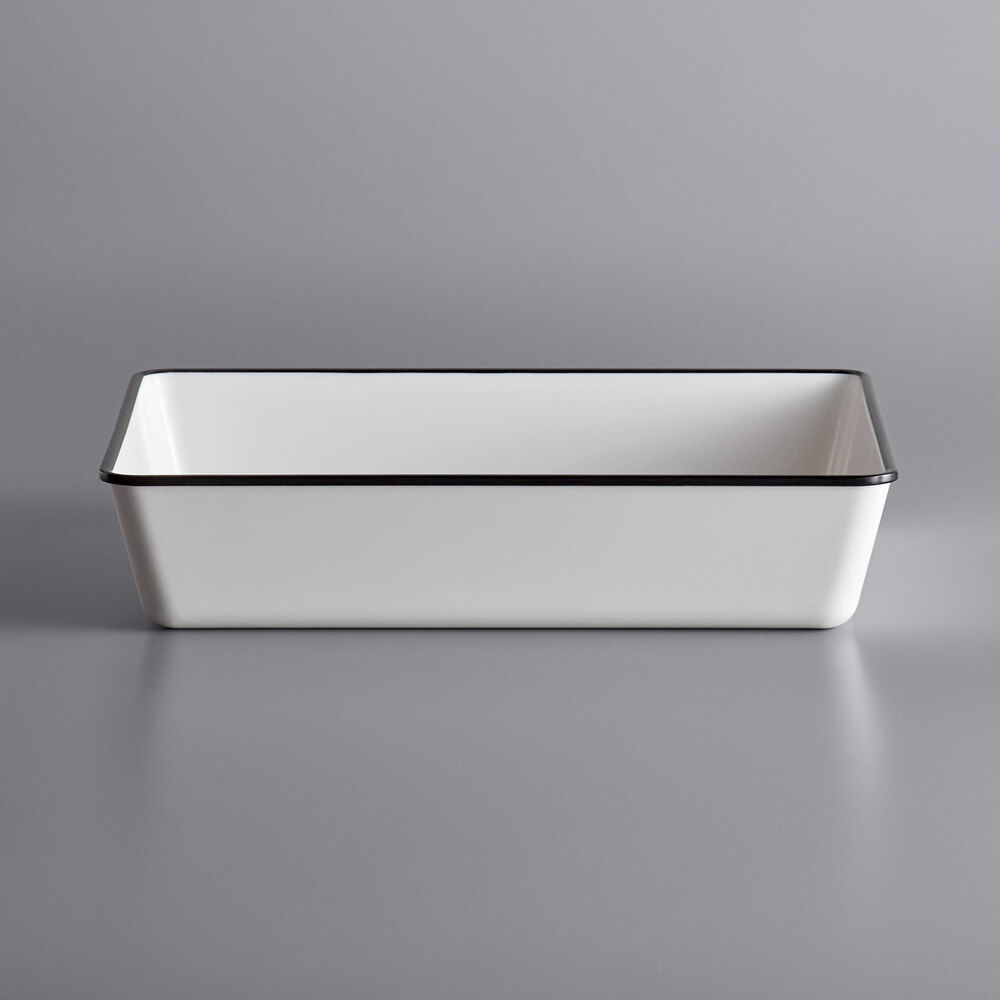 American Metalcraft MRW1215 Endurance 6.6 Qt. Rectangular Black Rimmed ...