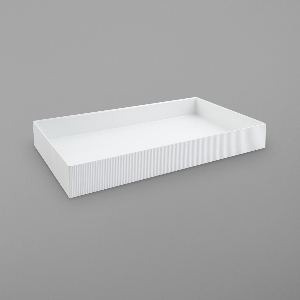 Bon Chef 9325WHITE 20 1/4" x 11 1/2" x 2 3/4" White Rectangular ...