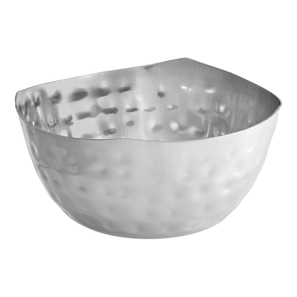 American Metalcraft SBH325 3 oz. Round Hammered Stainless Steel Snack ...