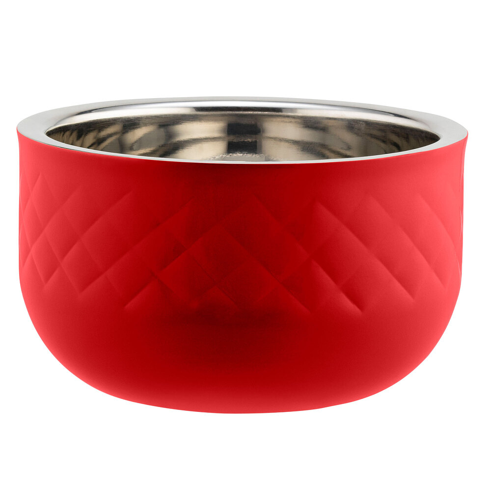 Bon Chef Diamond Collection Cold Wave 1.7 Qt. Red Triple Wall Bowl