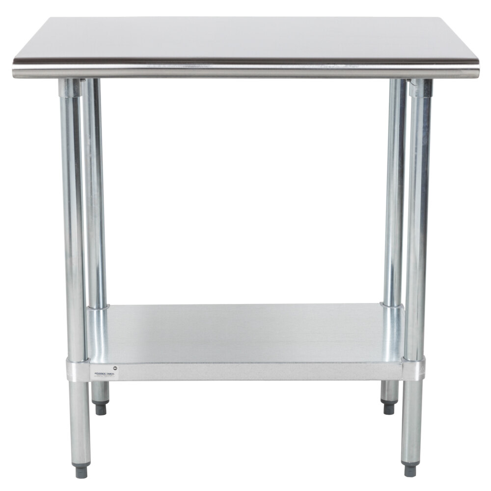 Advance Tabco GLG-363 36" x 36" 14 Gauge Stainless Steel Work Table ...