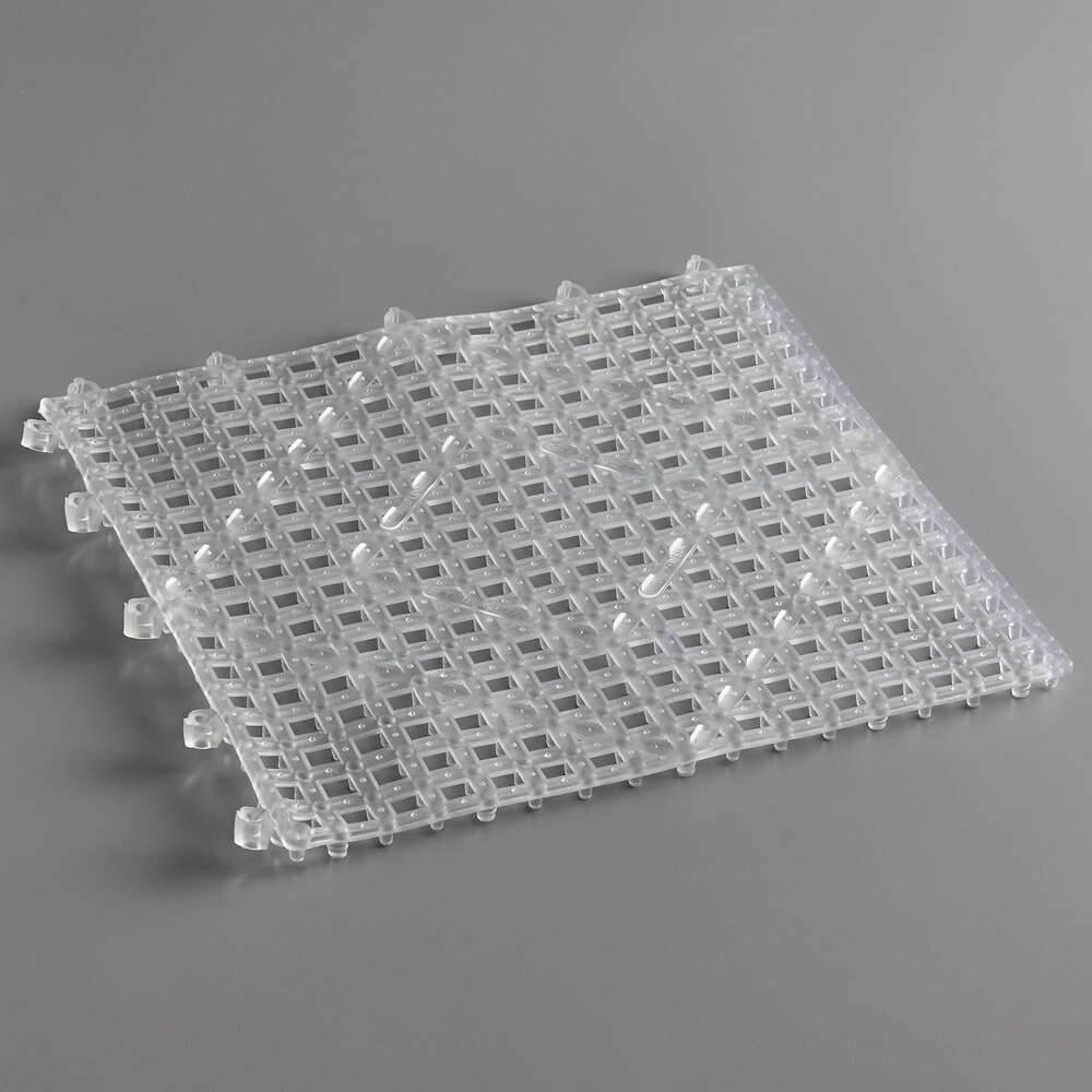 Choice 12" x 12" Clear Interlocking Bar Mat - 12/Pack
