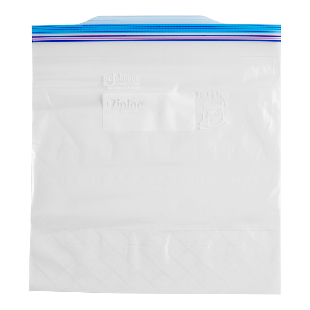 Ziploc® 364937 10 9/16" x 10 3/4" One Gallon Freezer Bag with Double ...