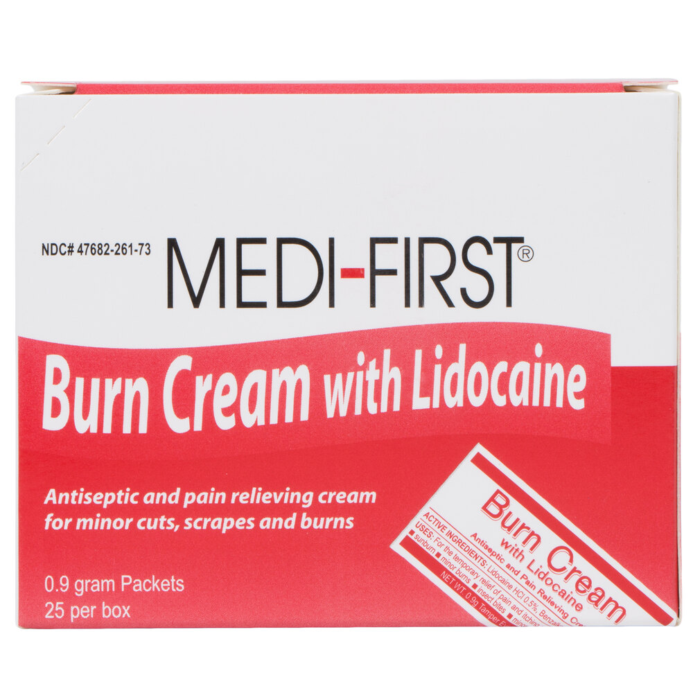Medique 26073 Medi-First .9 g Burn Cream Packet - 25/Box