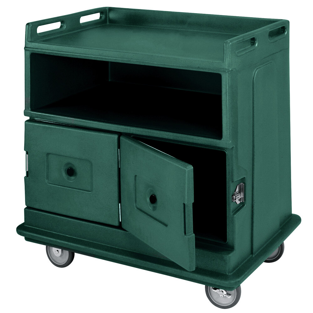 Cambro MDC24192 Granite Green Beverage Service Cart with 2 Doors - 44 1 ...