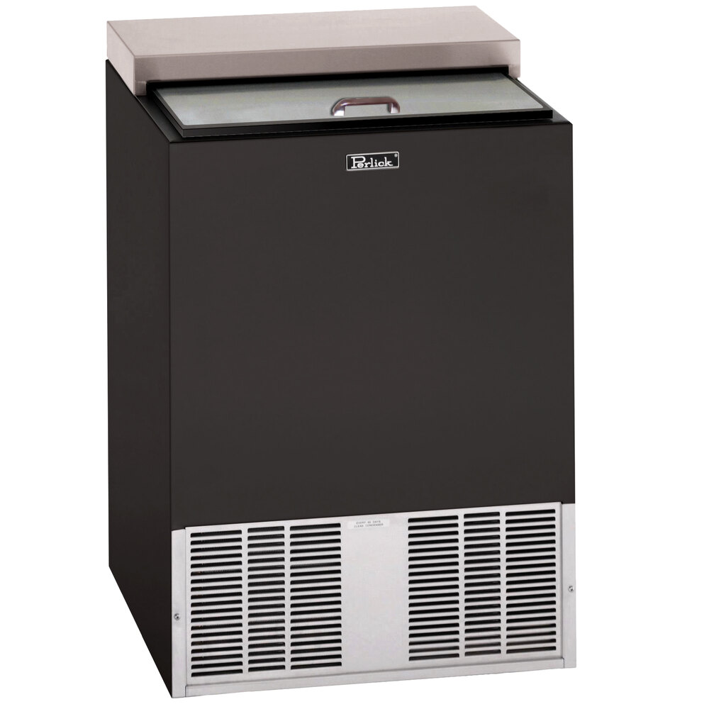Perlick BC24RT-3 24" Black Horizontal Flat Top Bottle Cooler