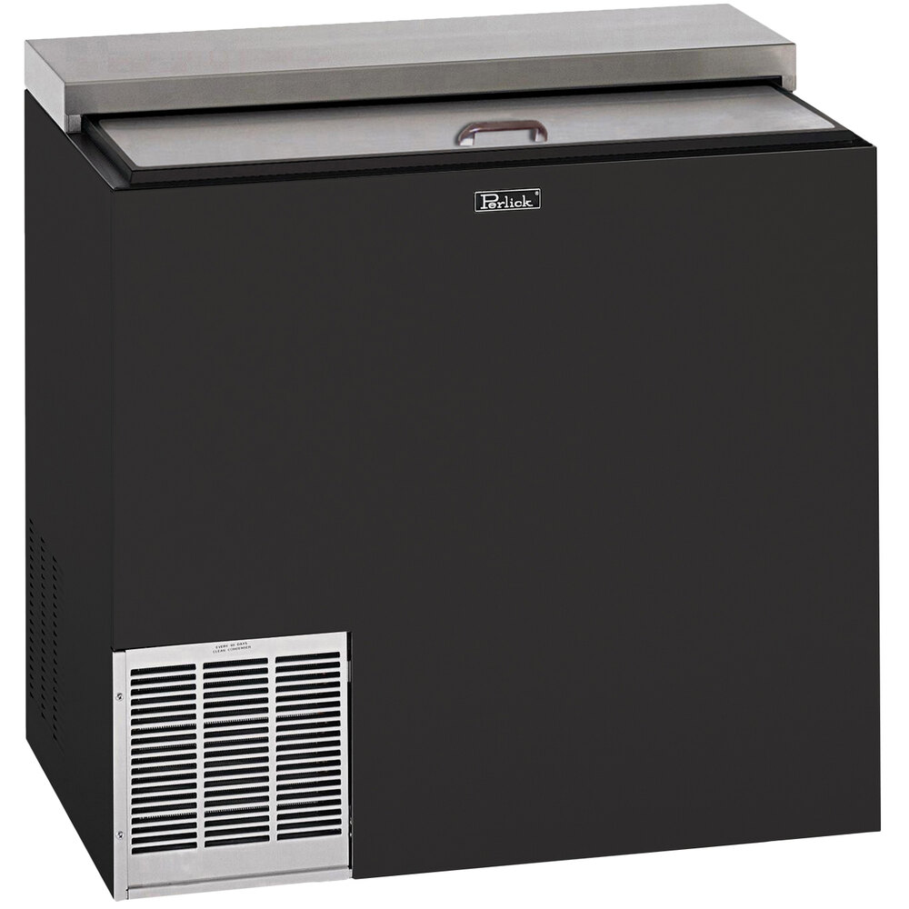 Perlick BC36RT-3 36" Black Horizontal Flat Top Bottle Cooler