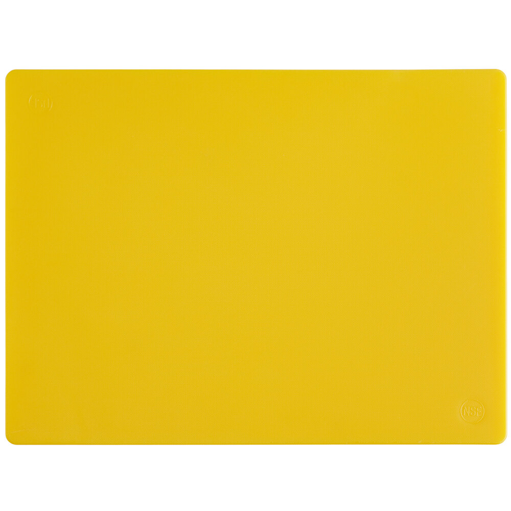 20" x 15" x 1/2" Yellow Polyethylene Cutting Board