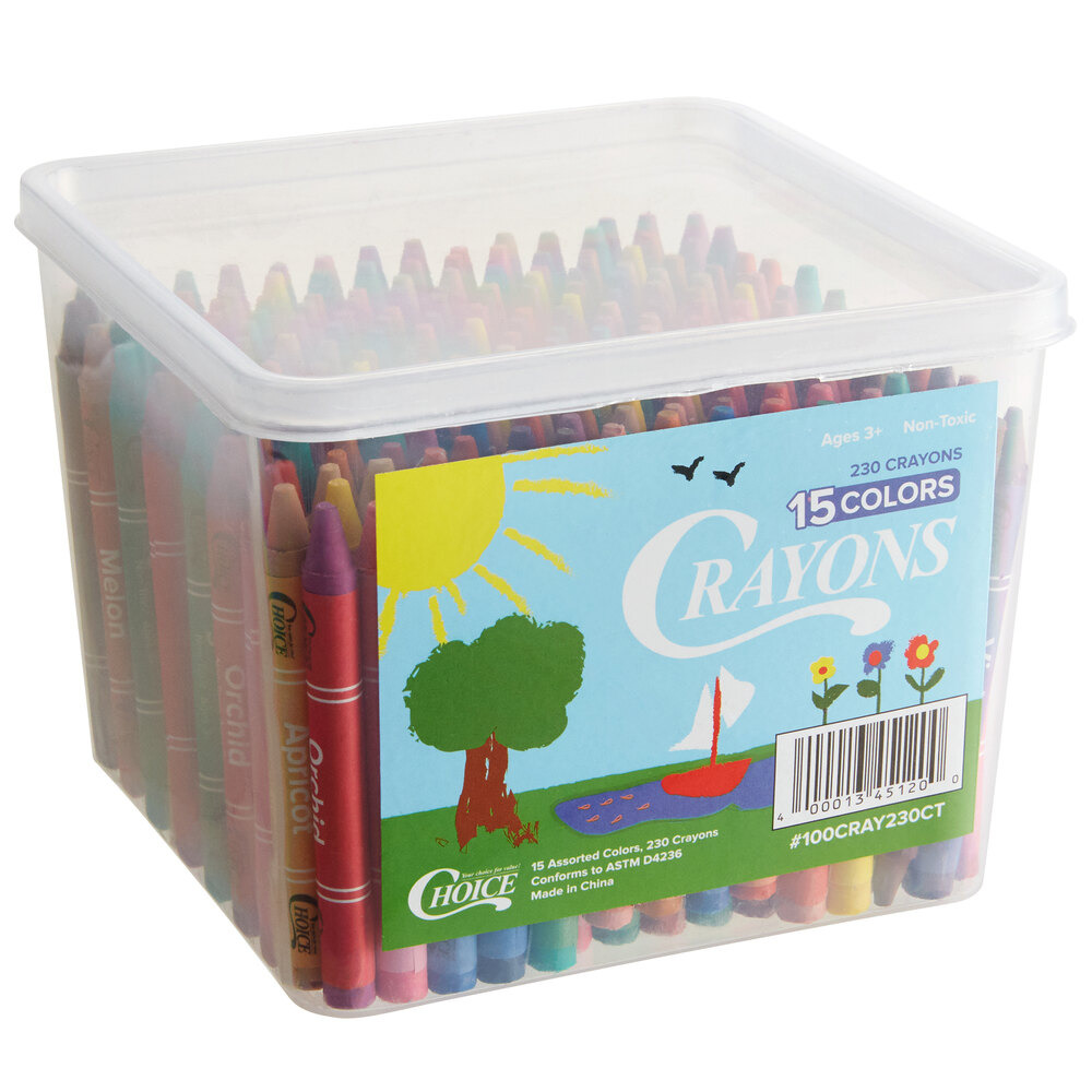 Choice 230-Count Bulk School Crayon Bucket