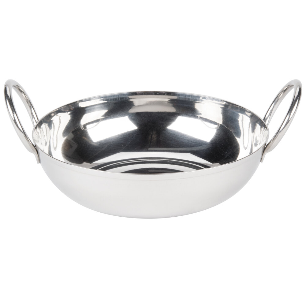 American Metalcraft BD55 18 oz. Stainless Steel Balti Dish - 5 3/4" x 1 ...