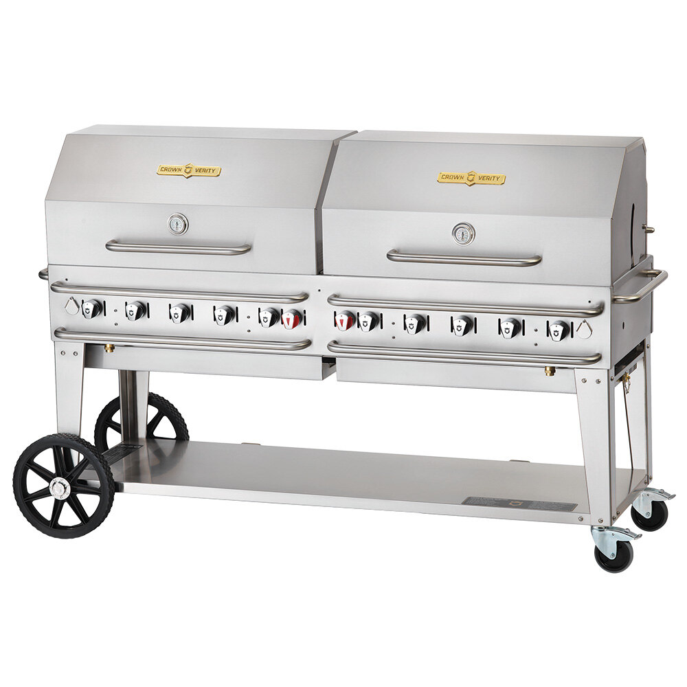 Crown Verity CV-RCB-72RDP-SI-BULK 72" Pro Series Outdoor Rental Grill ...