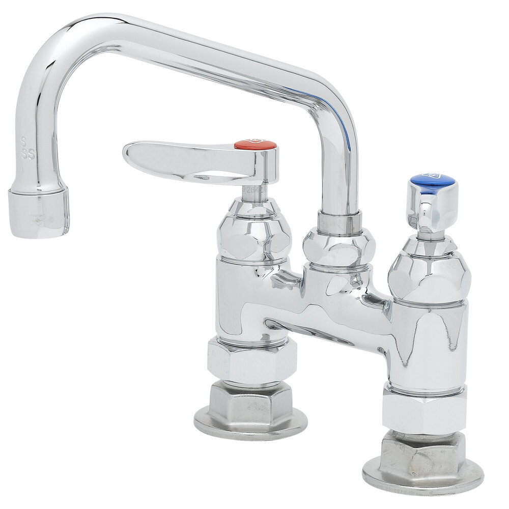 T&S B-0228 Deck Mounted Pantry Faucet with 4" Adjustable Centers, 6 ...