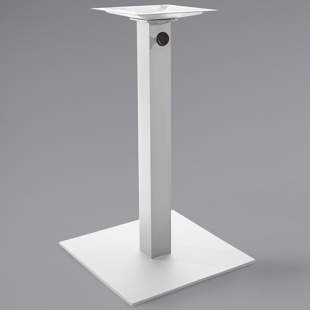BFM Seating Margate Standard Height Outdoor / Indoor 20" White Square ...