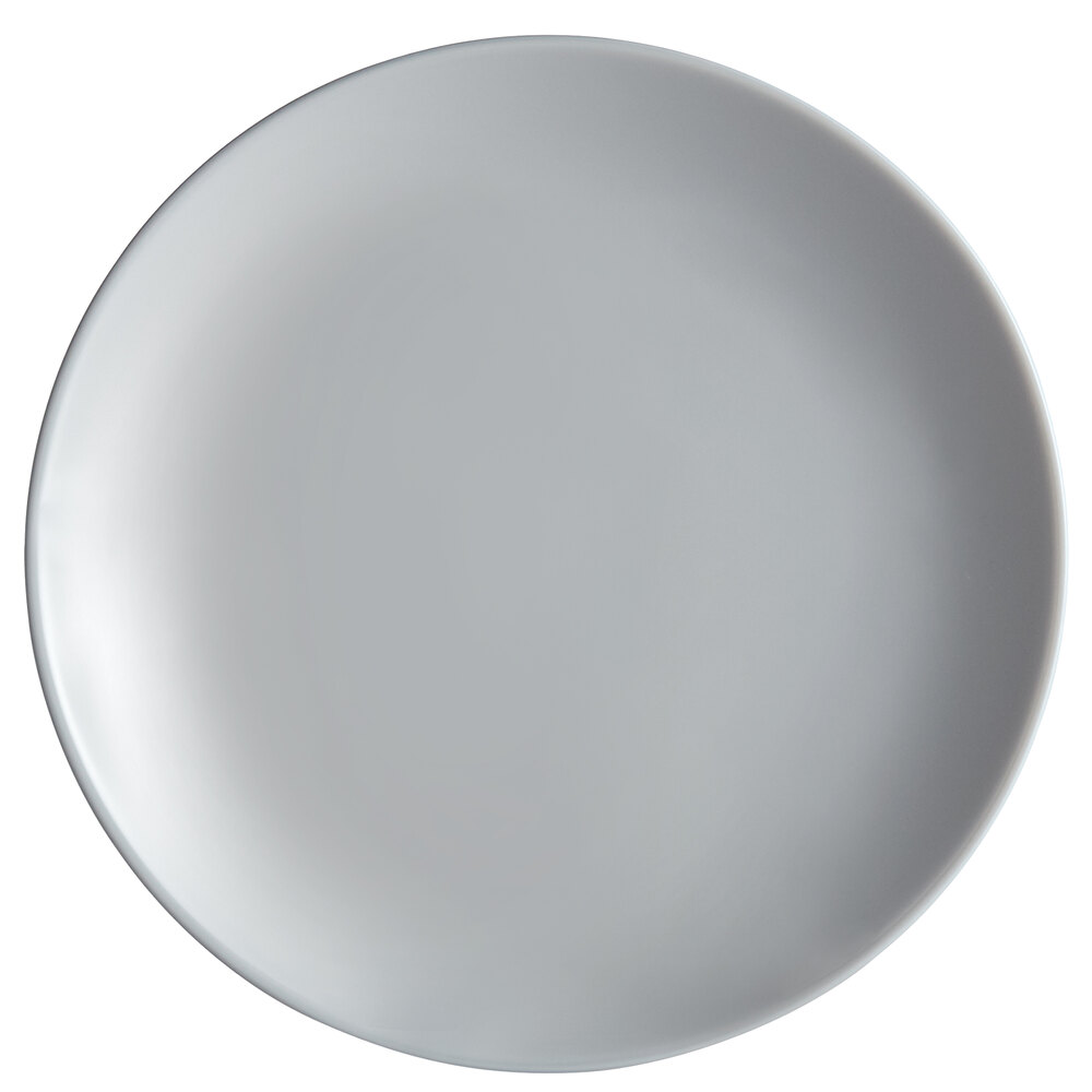 Arcoroc P1125 Evolutions 7 1/4" Granite Gray Opal Glass Coupe Plate by ...