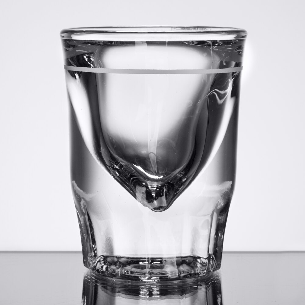 Anchor Hocking 5281/931U 1.5 oz. Fluted Shot Glass with 0.75 oz. Pour ...