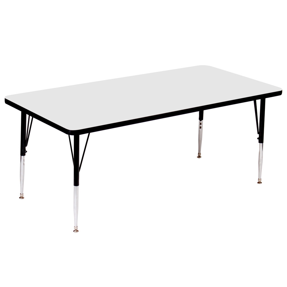 Correll 30 X 72 Rectangular White Finish 19 29 Adjustable Height correll-30-x-72-rectangular-white-finish-19-29-adjustable-height
