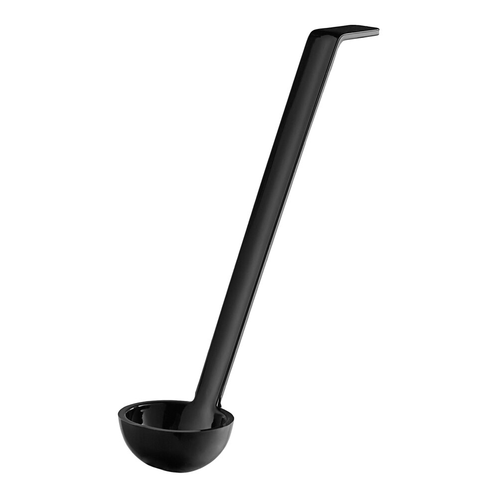 Cambro LD105110 Camwear® Plastic Black 1 oz. Ladle - 12/Case