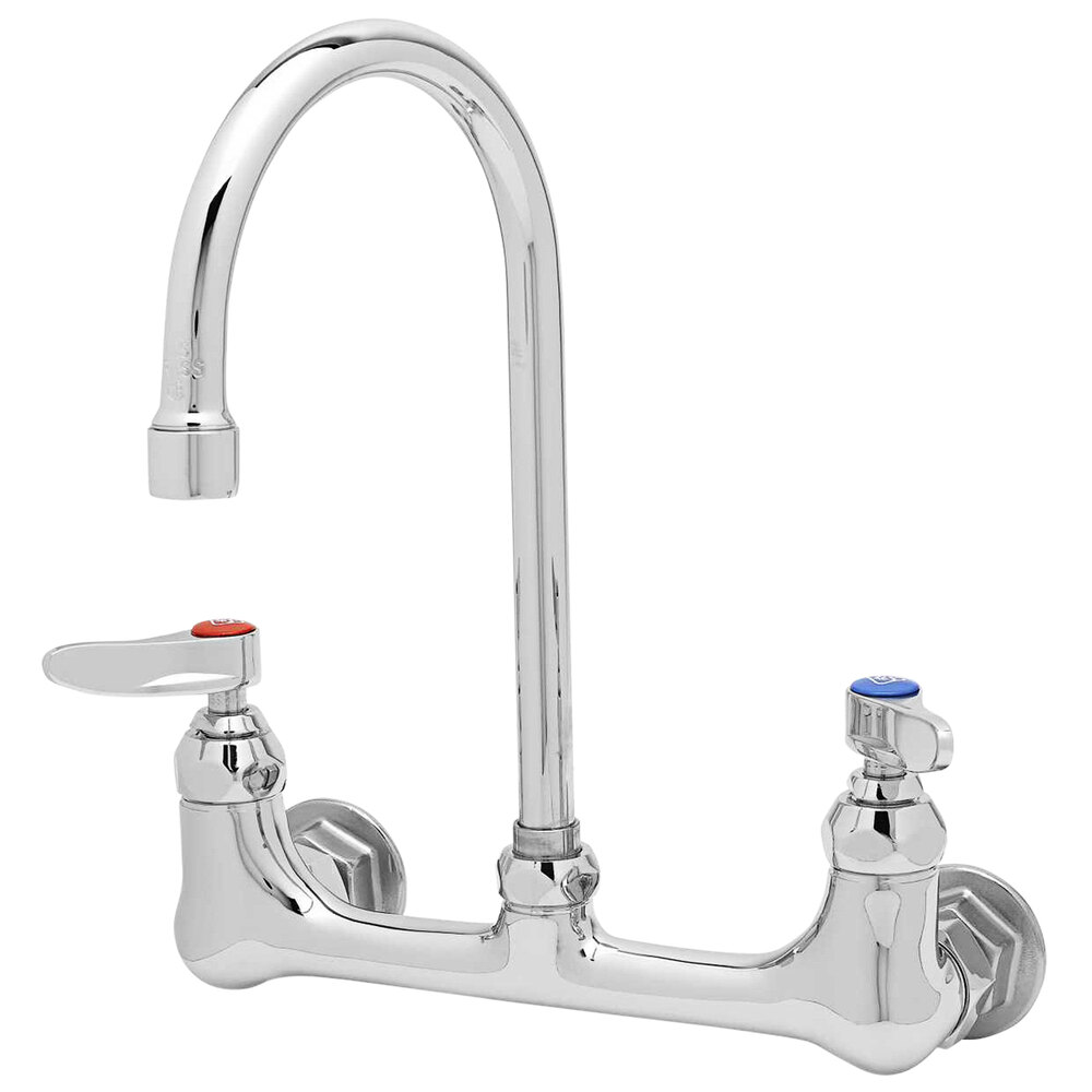 T&S B-0331 Wall Mounted Pantry Faucet with 8" Adjustable Centers, 5 3/4 ...