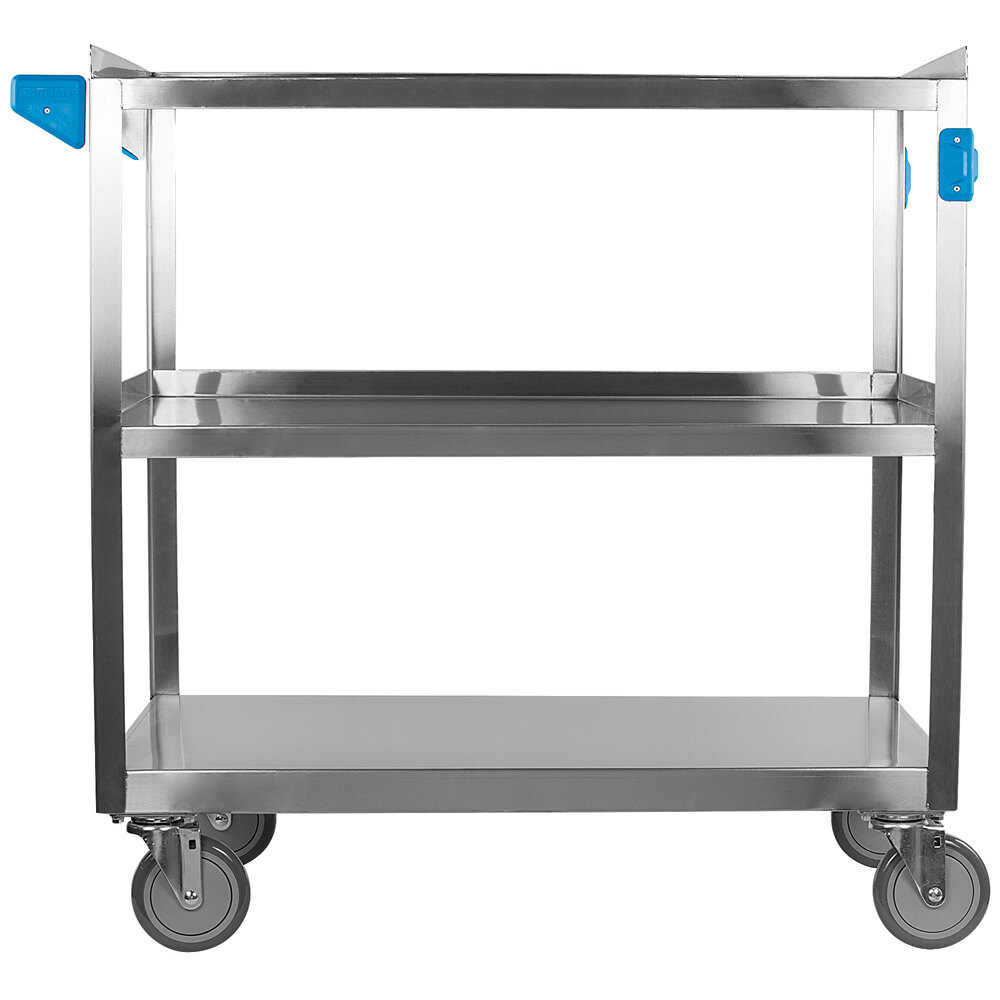 Carlisle UC5032135 3 Shelf Stainless Steel Utility Cart - 35" x 21" x ...