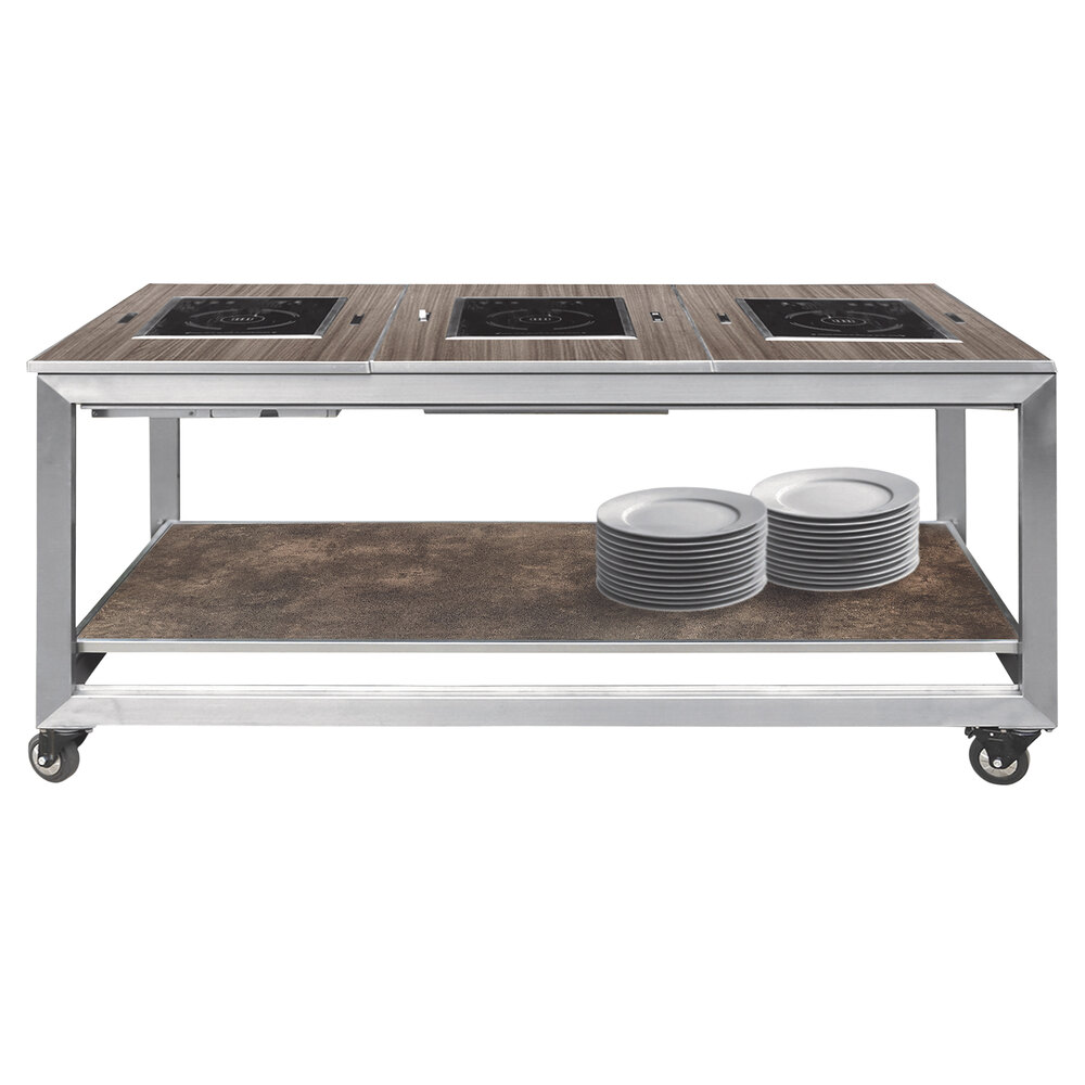 Eastern Tabletop HT4800G Hub Buffet 66" x 30 3/4" x 32 1/4" Gray ...