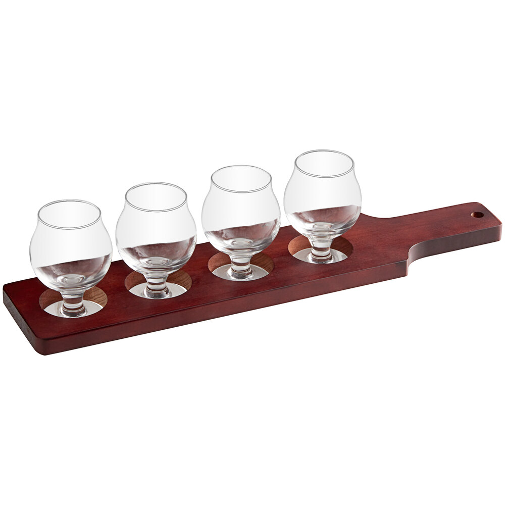 Acopa Mahogany Finish Drop-In Flight Paddle with Belgian Tasting ...