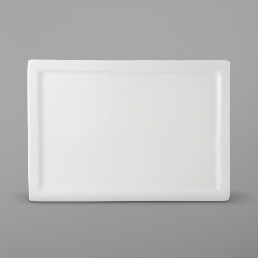 Tuxton ABU-554 Napa AlumaTux 15 1/2" x 11" Pearl White (European White ...