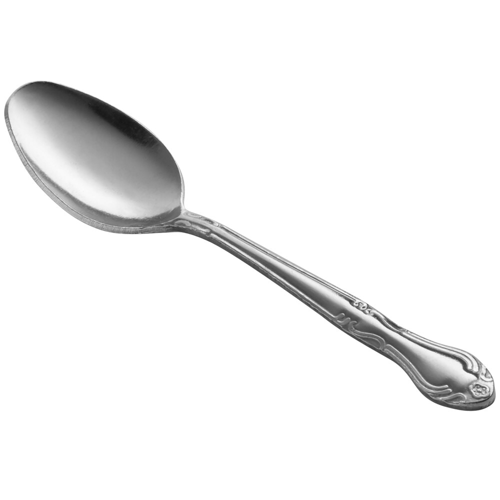 Choice Bethany 4 1/4" 18/0 Stainless Steel Demitasse Spoon - 12/Case