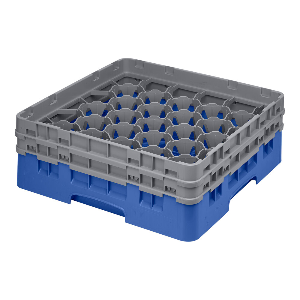 Cambro 30S434168 Blue Camrack Customizable 30 Compartment 5 1/4" Glass Rack