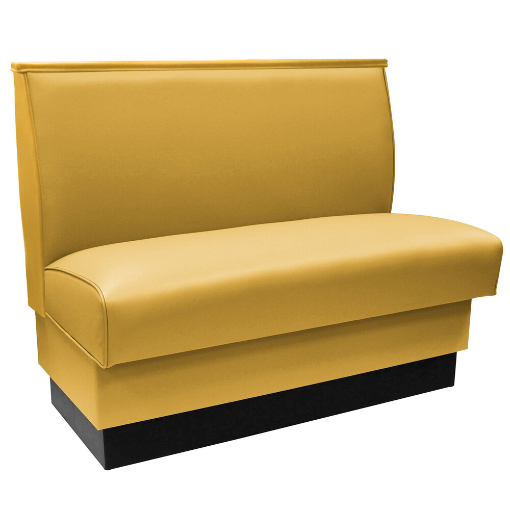American Tables & Seating 45 1/2" Long Yellow Plain Single Back Fully ...