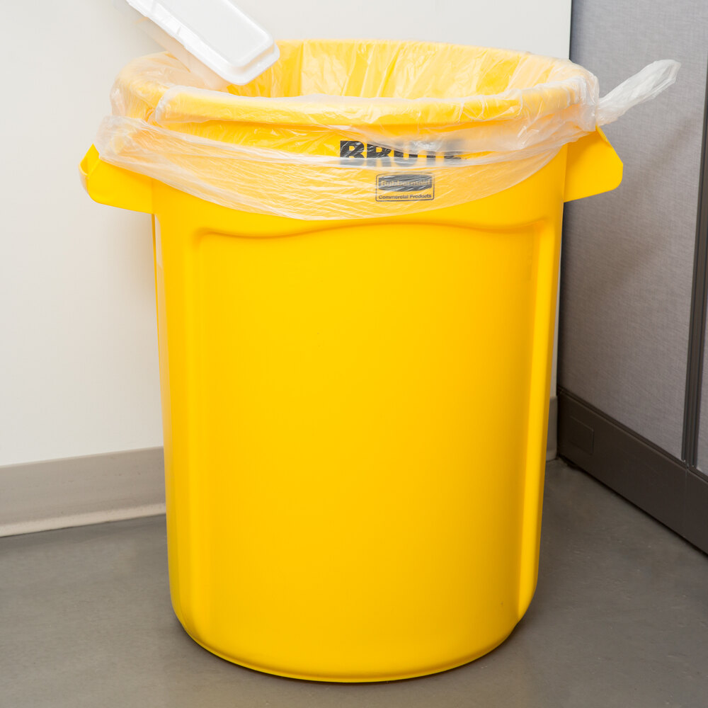 Rubbermaid FG263200YEL BRUTE 32 Gallon Yellow Trash Can